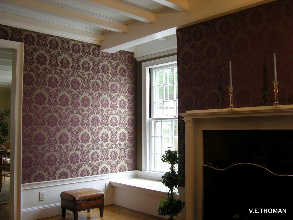 Office library room ideas - wall upholstery in Austin, Texas